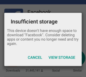 رفع ارور Insufficient storage available در اندروید - مبیت